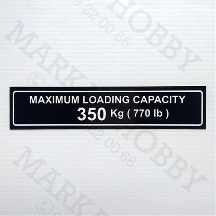 Jual Stiker / Sticker Maximum Loading Capacity 350 Kg Hitam | Shopee ...