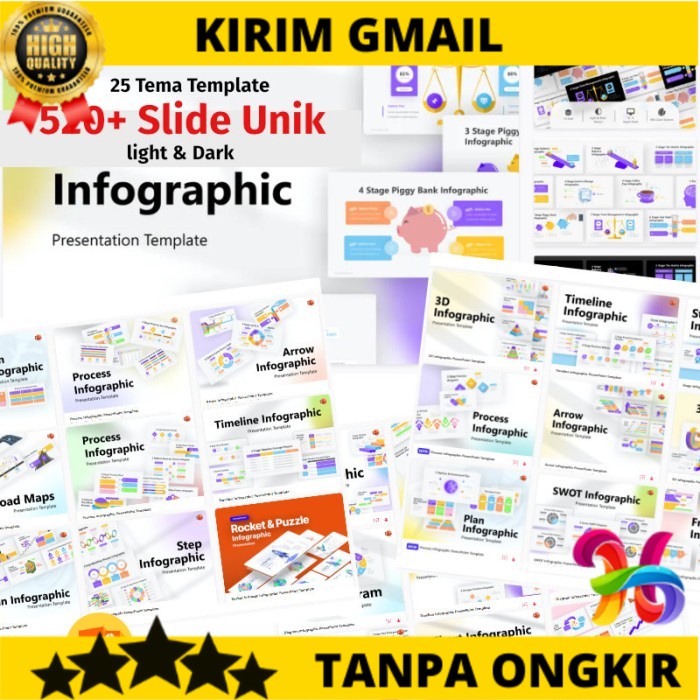 Jual 520+ Slide Infografis |Template powerpoint | Shopee Indonesia