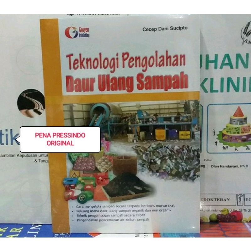 Jual BUKU TEKNOLOGI PENGOLAHAN DAUR ULANG SAMPAH - CECEP DANI SUCIPTO | Shopee Indonesia