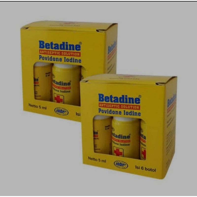 Jual Betadine solution 5ml 1Box isi 6 botol | Shopee Indonesia