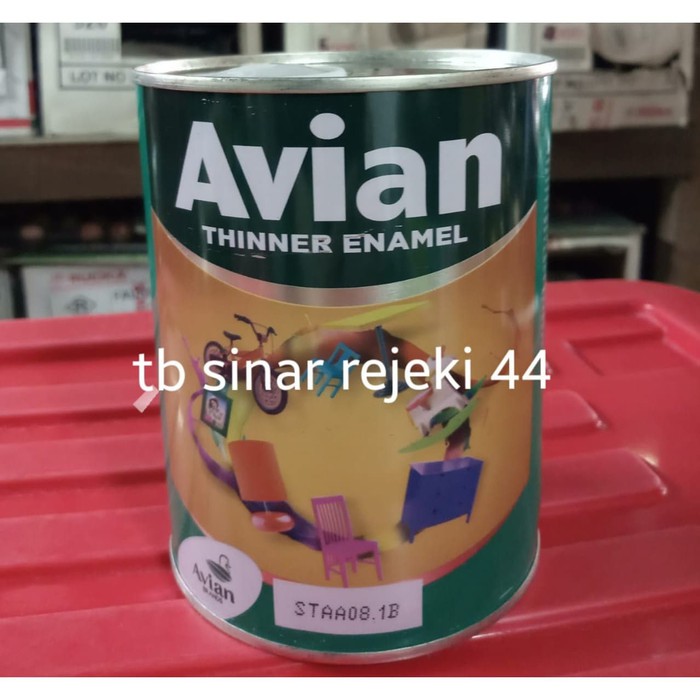 Jual AVIAN THINNER ENAMEL Kaleng 1 Liter Pengencer Cat Minyak Synthetic Duco High Gloss Avian ...