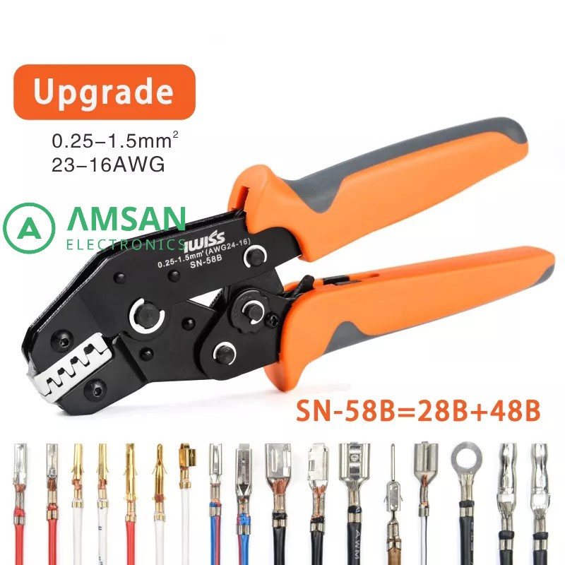 Jual IWISS SN 58B = 28B + 48B Tang Crimping DuPont TE JST Molex EDM Cutting Jaw | Shopee Indonesia