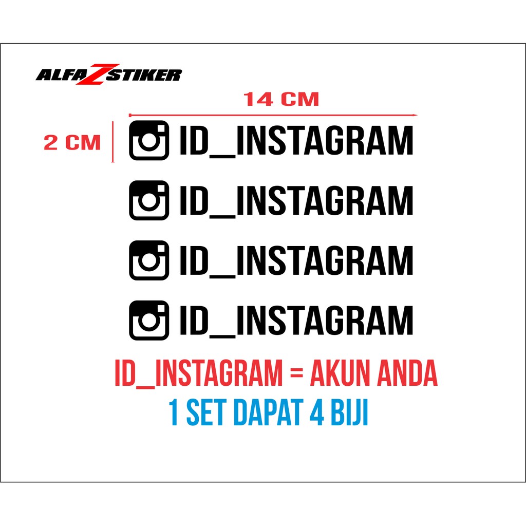 Jual STIKER ID INSTAGRAM Custom | Shopee Indonesia