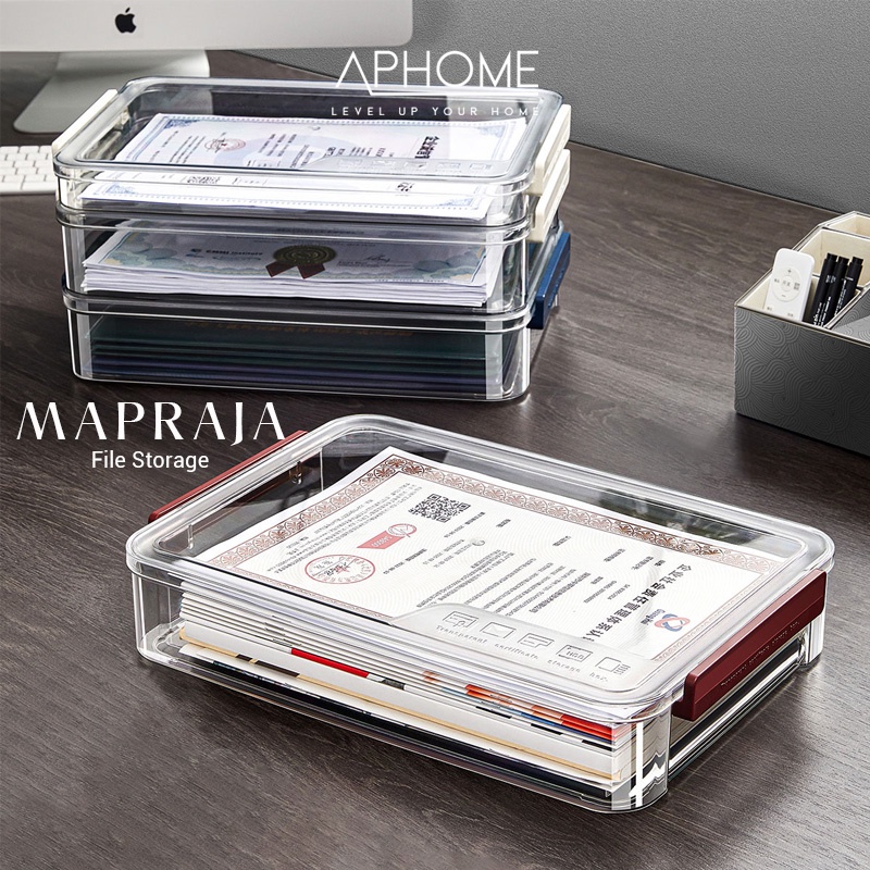 Jual APHOME Kotak Penyimpanan Kertas dan Map File Organizer Transparent ...