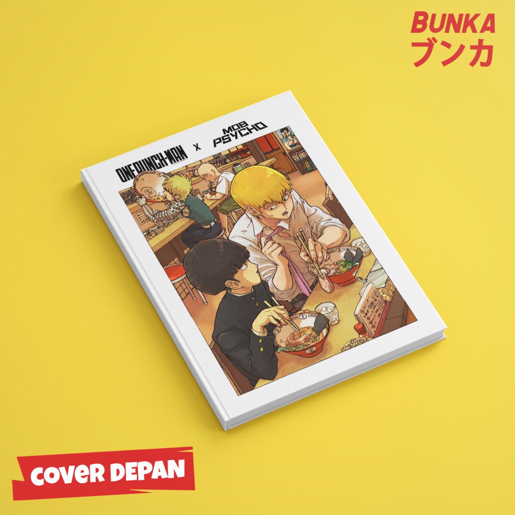 Jual Notebook Anime One Punch Man X Mob Psycho Hardcover A5 Buku Tulis ...