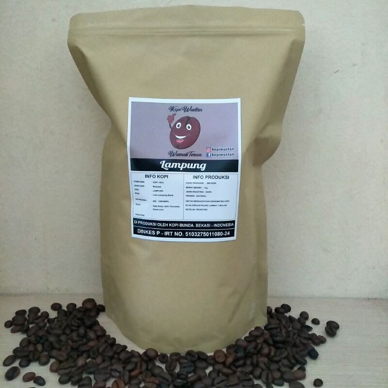 Jual Kopi Robusta Lampung, Natural Process, Kemasan 1Kg | Shopee Indonesia
