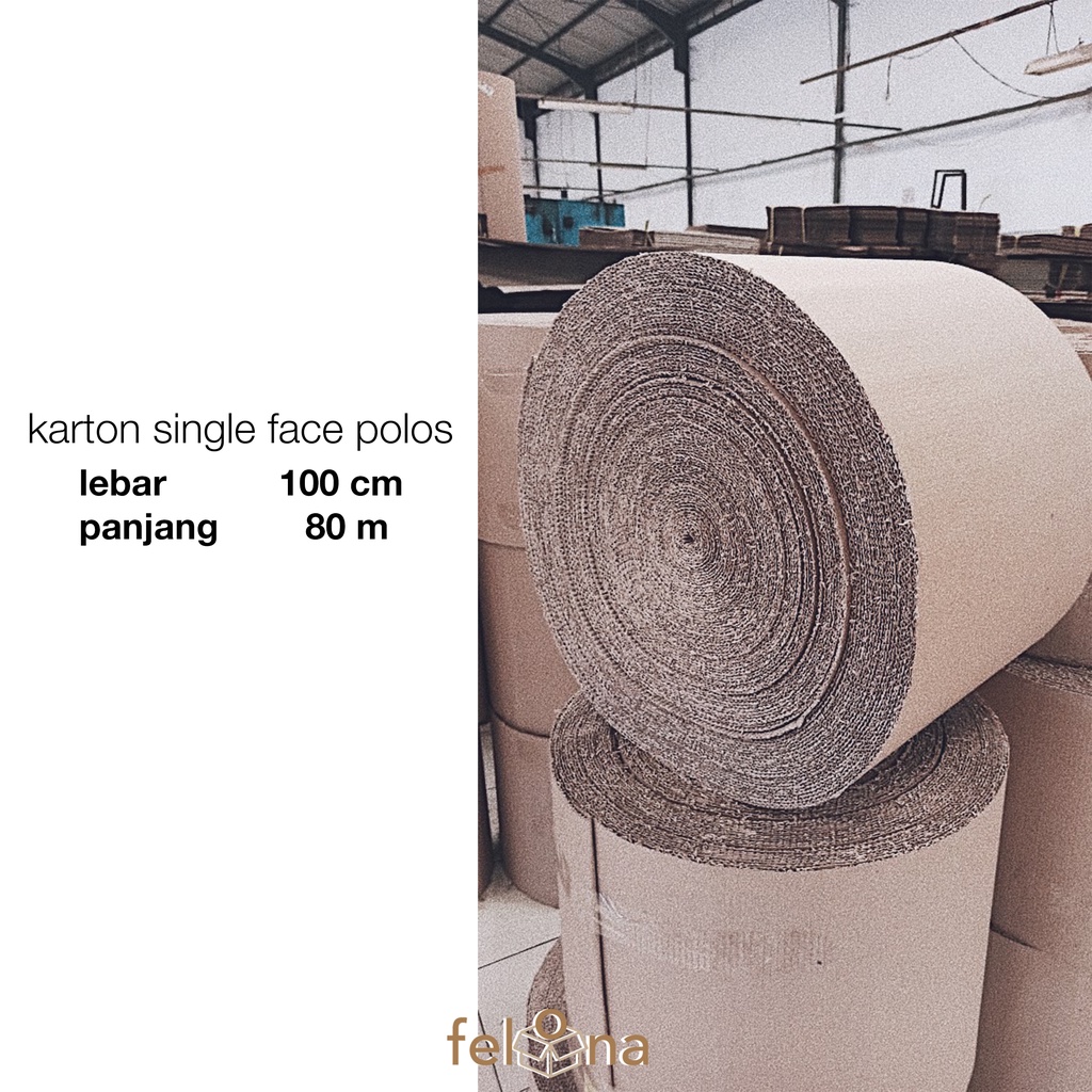 Jual Karton Lembaran Polos Single Face 1 ROLL Uk. Lebar 100 cm x 80 ...