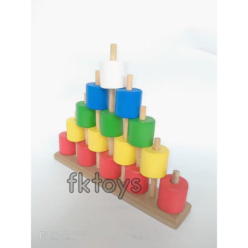 Jual Mainan Edukasi Anak piramida balok silinder | Shopee Indonesia