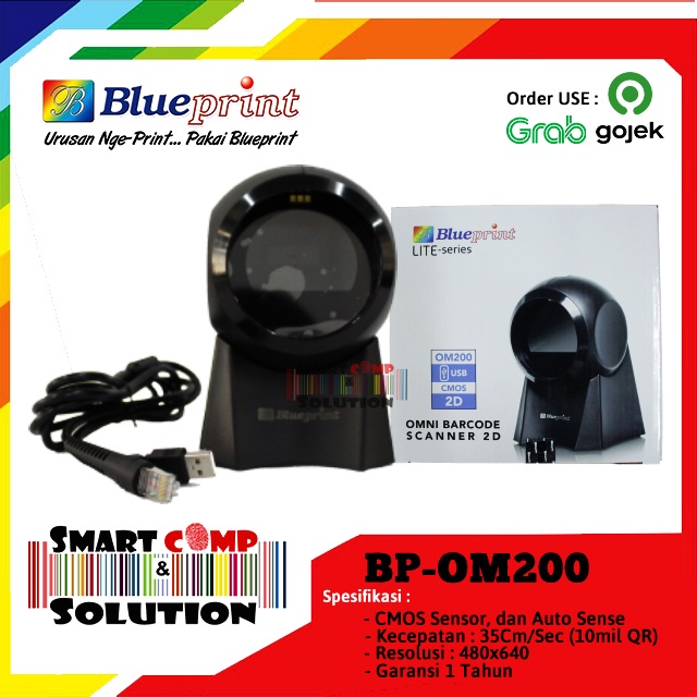 Jual Barcode Scanner Omni Blueprint Bp Om200 2d Qrcode Wired Usb Bp Om200 Shopee Indonesia