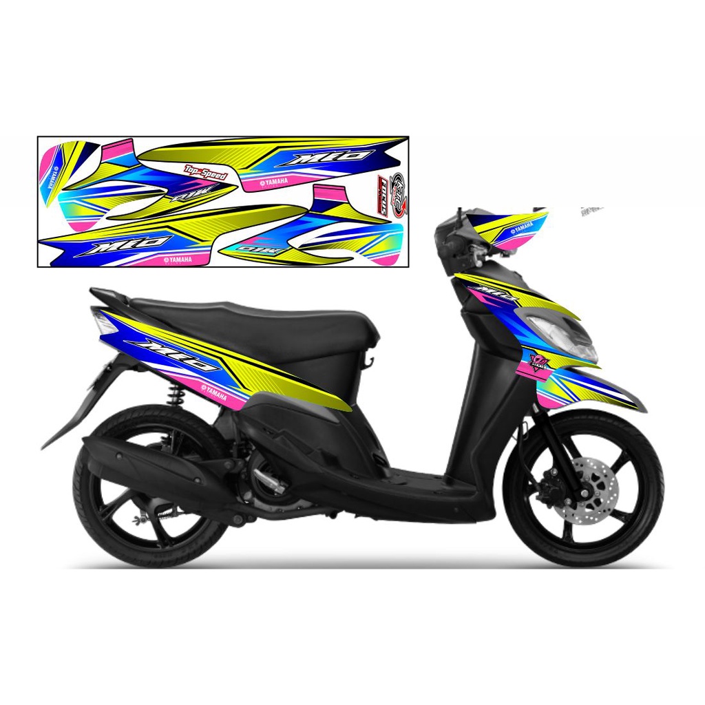 Jual Striping Mio 110 Smile/Sporty Dsain Grafis Minimalis /STIKER MIO ...