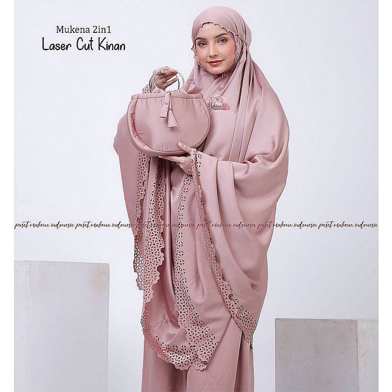Jual Mukena Satin Silk Premium Dewasa 2in1 Laser Cut Kinan Mukena ...