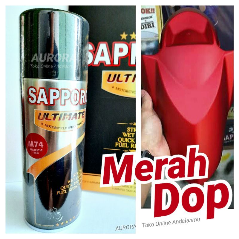 Jual Cat Pilok Sapporo M74 Majestic Red Merah Doff Dop Matte 400ml ...