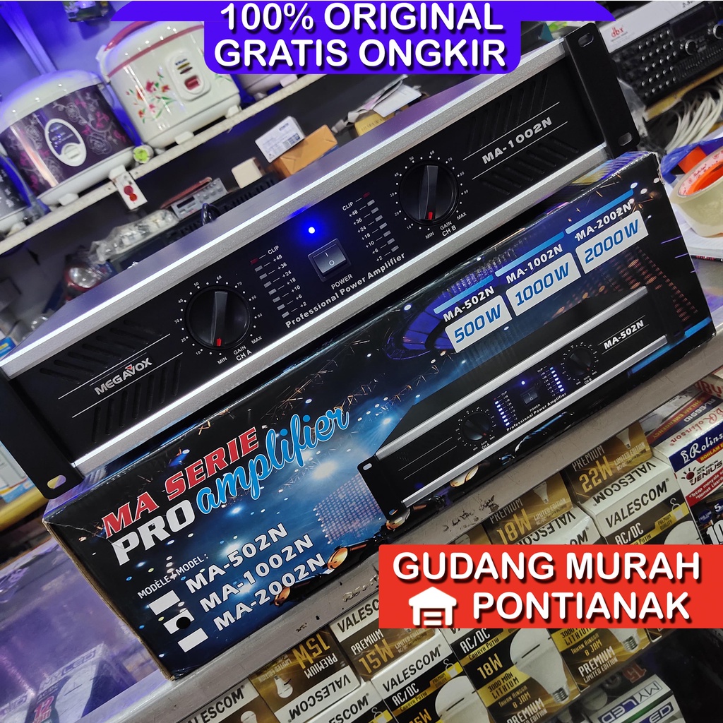 Jual POWER AMPLIFIER MEGAVOX MA 1002 2002 502 BARU AMPLI MEGAVOX MA 1002N 2002N 502N MA1002 ...