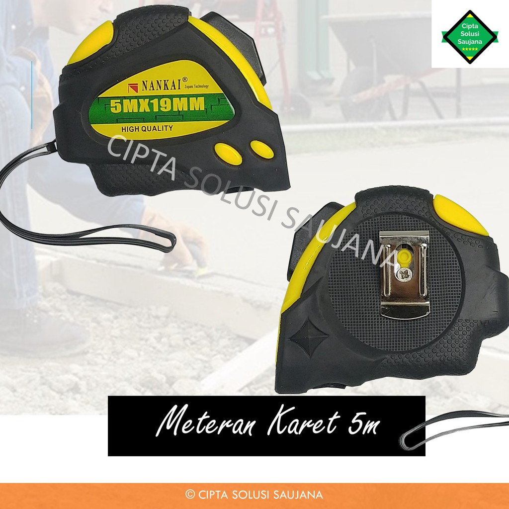 Jual NANKAI METERAN KARET 5 M METERAN TUKANG BANGUNAN METERAN TANGAN ...