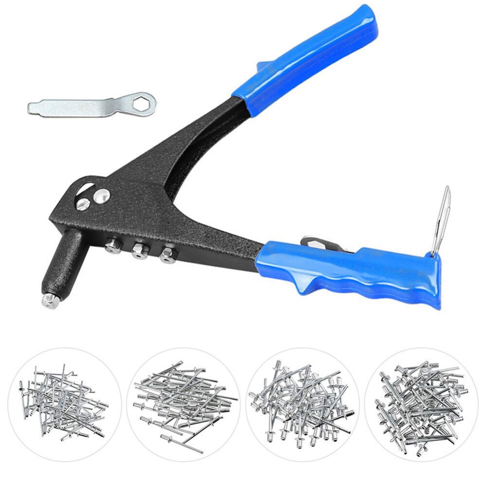 Jual Pop Rivet Tool Riveter Gun With 60Pcs Steel Blind Rivets Repair ...