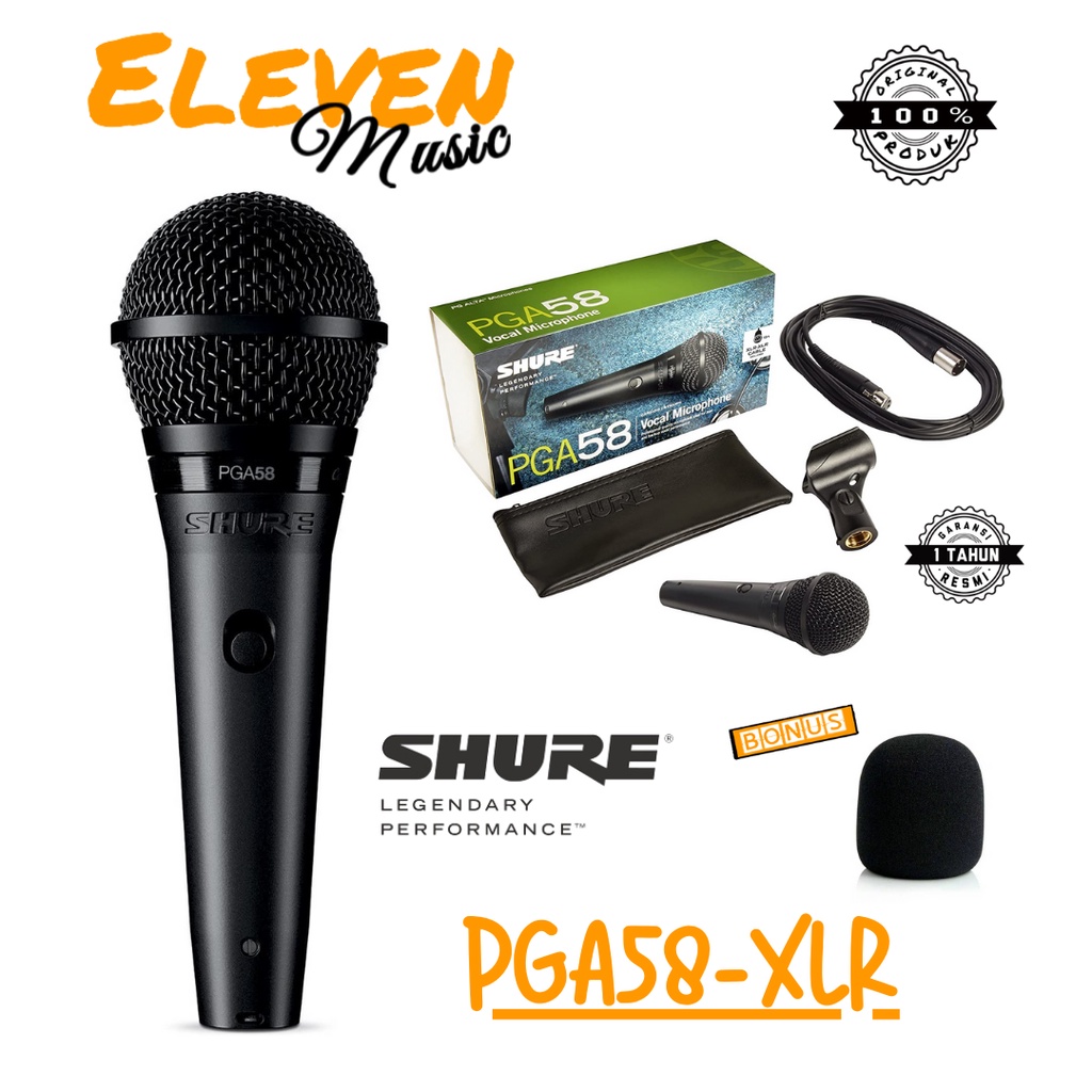 Jual Shure PGA58-XLR Cardioid Dynamic Vocal Microphone | Shopee Indonesia