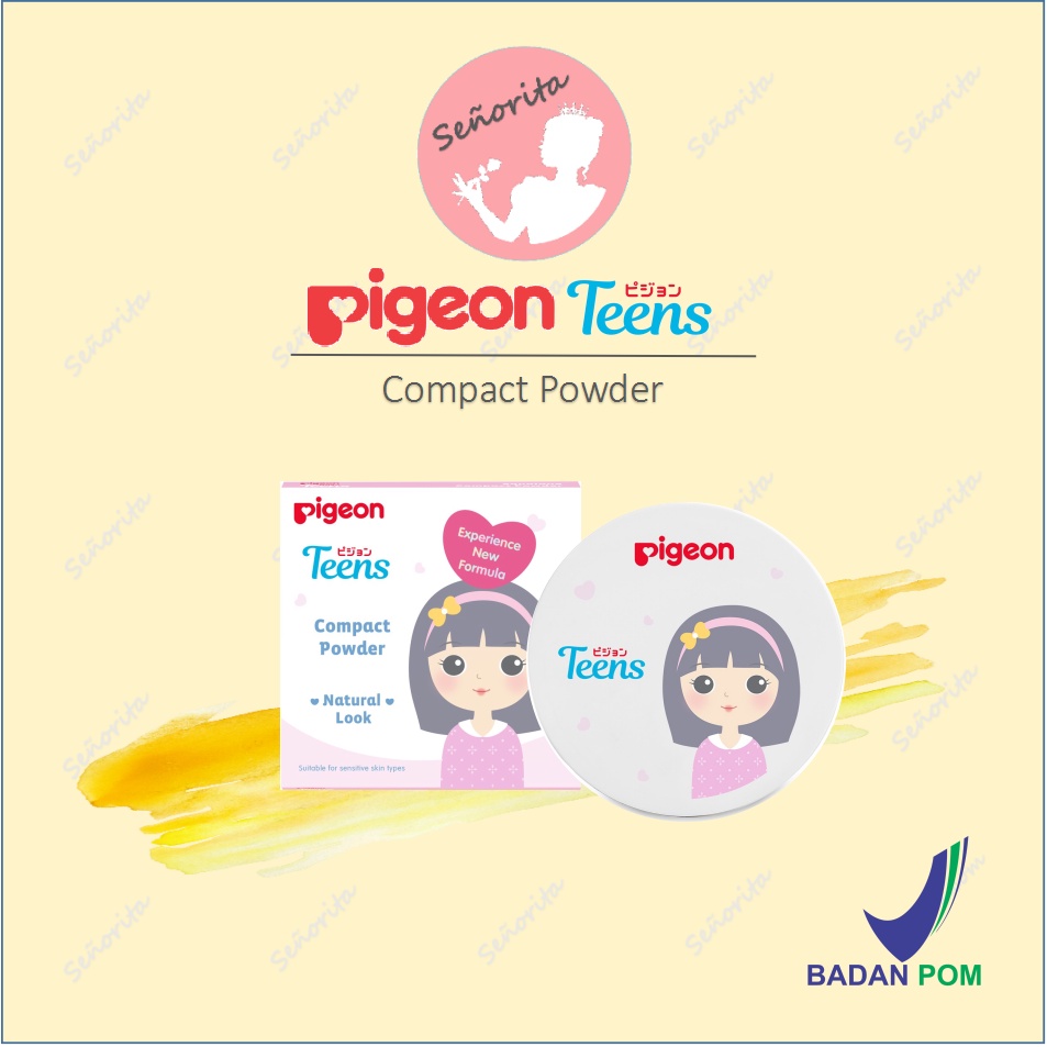 Jual PIGEON Teens Compact Powder Natural Look | Shopee Indonesia