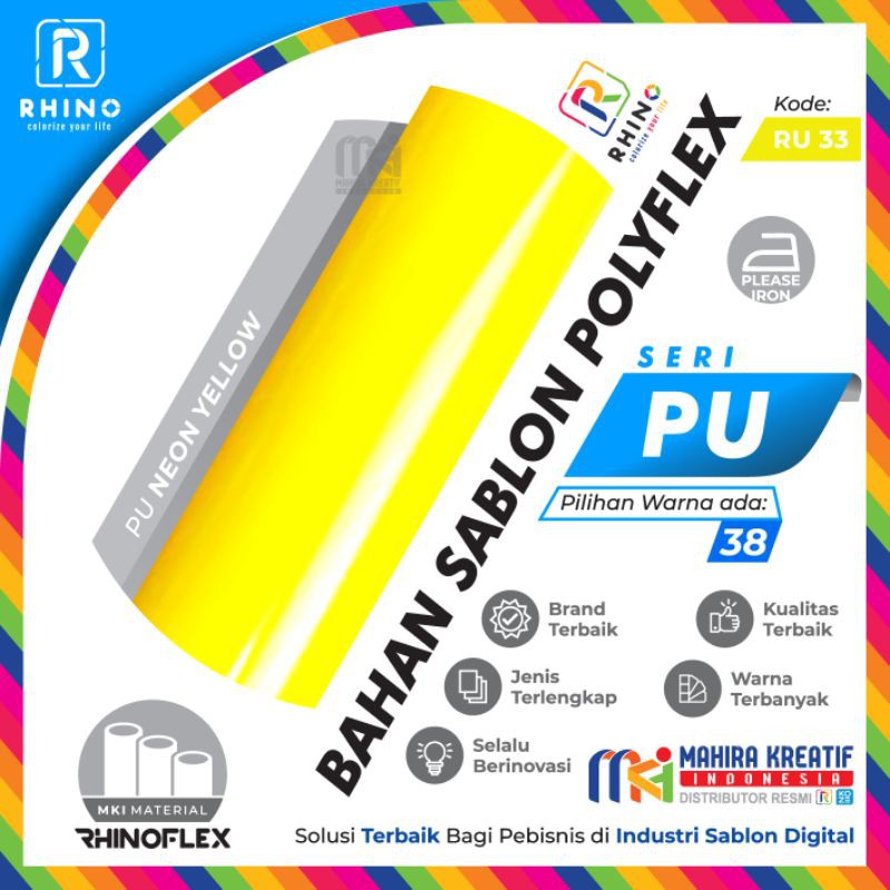 Jual RHINOFLEX Polyflex Korea / poly flex PU Kuning (Neon) | Shopee ...