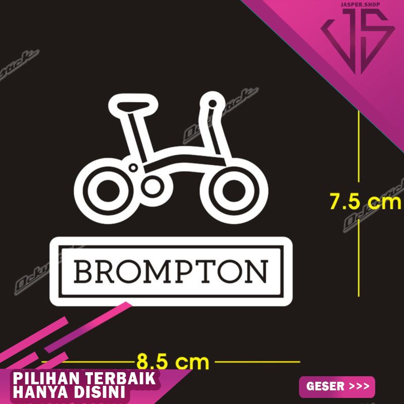 Jual cutting sticker BROMPTON SILUET LOGO stiker sepeda | Shopee Indonesia