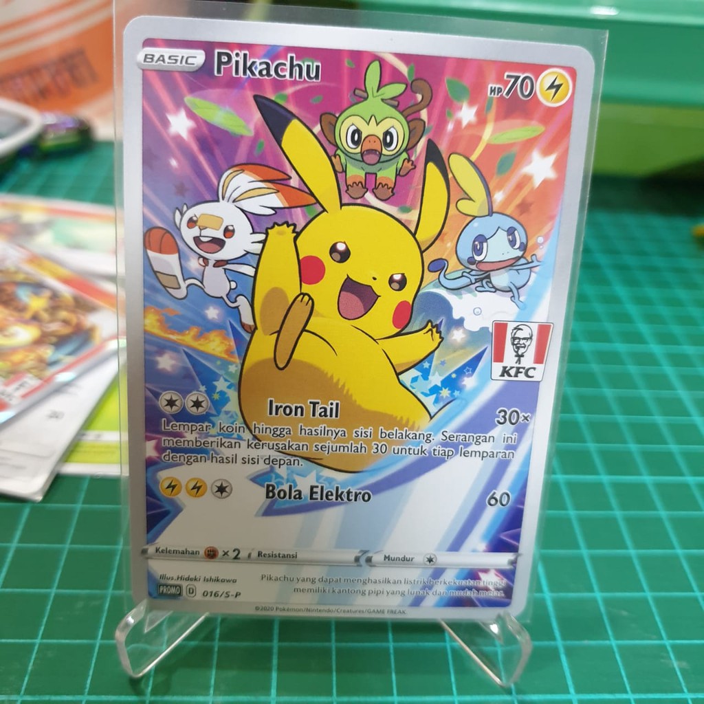 Jual Kartu Pokemon Indonesia KFC Promo 016/S-P Pikachu | Shopee Indonesia