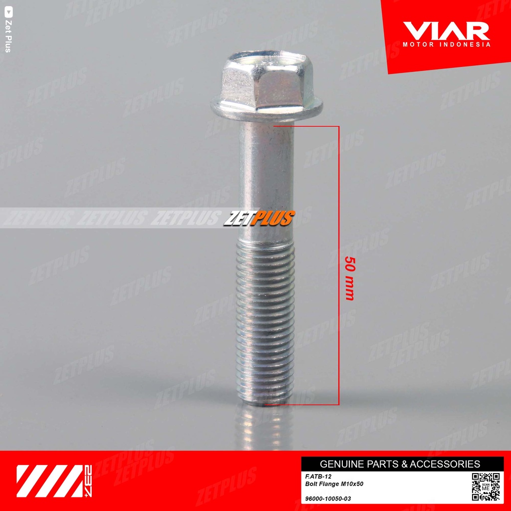 Jual BAUT SHOCK ABSORBER M10 x 50 ATV RAZOR (BAGIAN BAWAH) /flange bolt ...