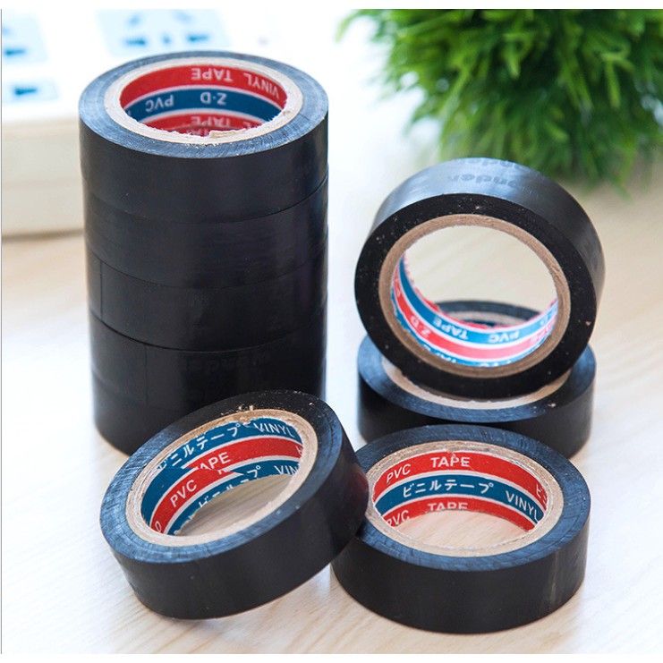 Jual Isolasi Listrik Hitam 6meter Lebar 1.6cm Lakban Tape PVC Kuat ...