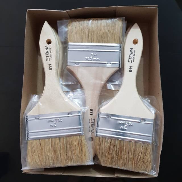 Jual Kuas Cat Tembok Besi Kayu 3 inch | Shopee Indonesia