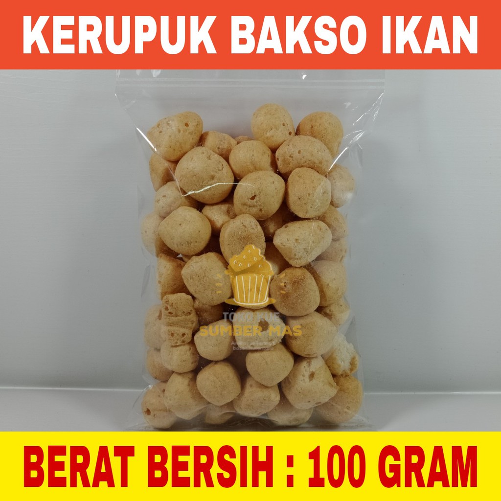 Jual KERUPUK BAKSO IKAN 100 gr / KERUPUK BASO IKAN TENGGIRI / SNACK ...
