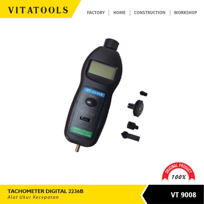 Jual Alat Ukur Kecepatan Tachometer Digital 2236B | Shopee Indonesia