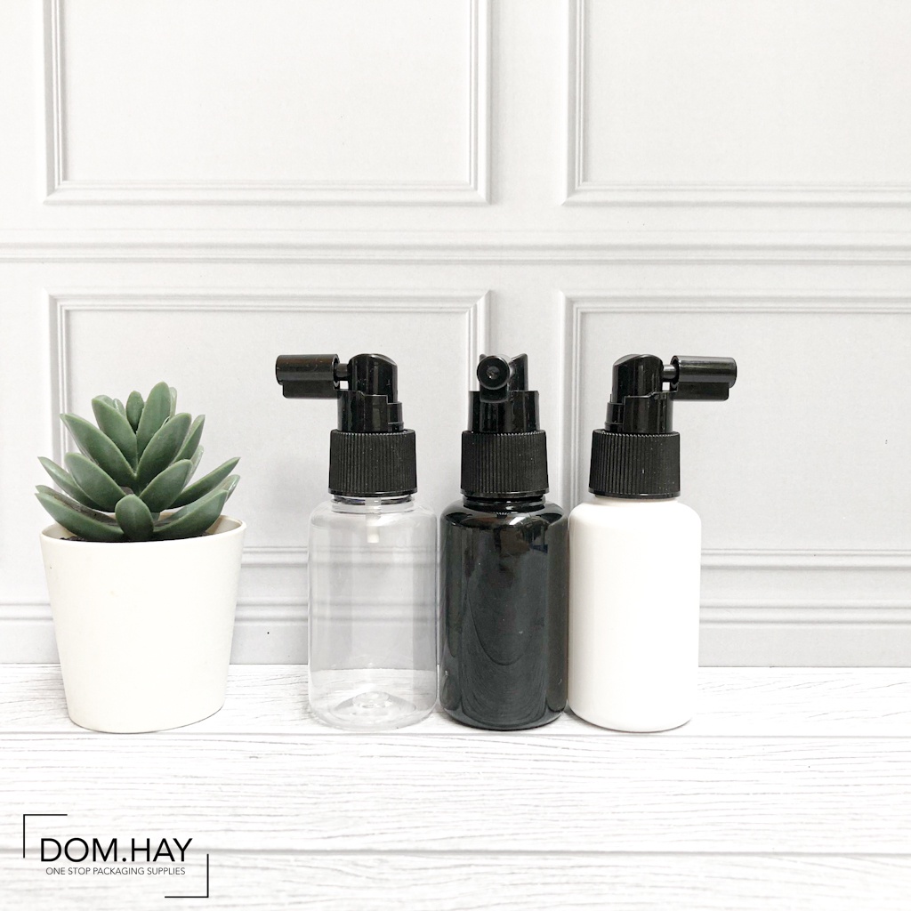 Jual Botol Spray Long Nozzle Hitam 70ml Tubular Plastik PET Botol ...
