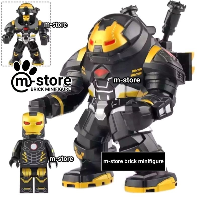 Jual brick black and gold hulkbuster hulk buster big toy figure ...