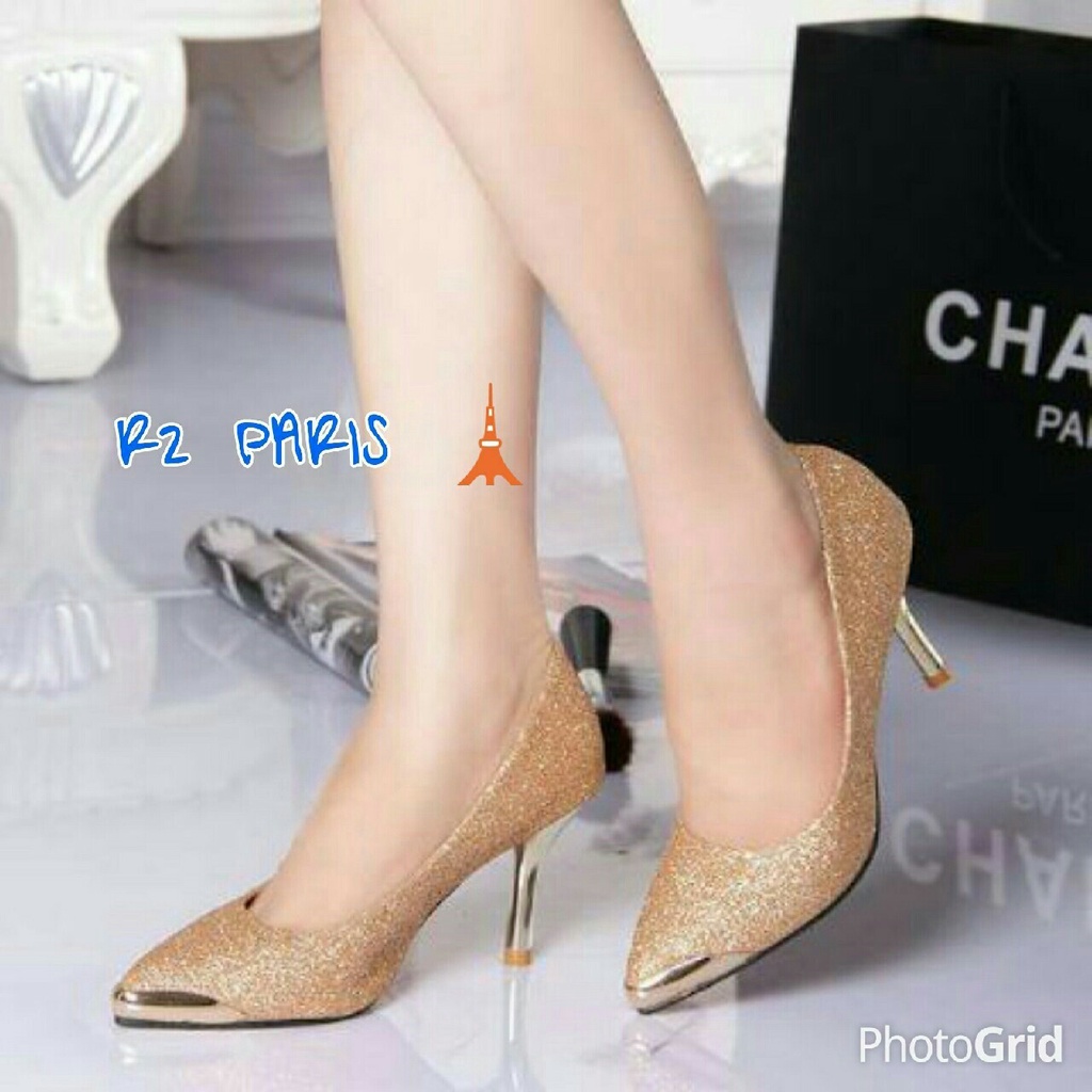 Jual sepatu wanita high heels medium high heels wedding hak sedang ...