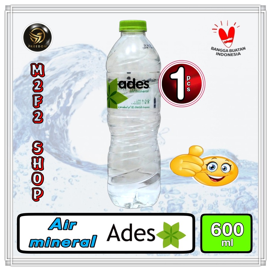 Jual Air Mineral Ades Botol Tanggung Pet - 600 ml (Kemasan Satuan) | Shopee Indonesia