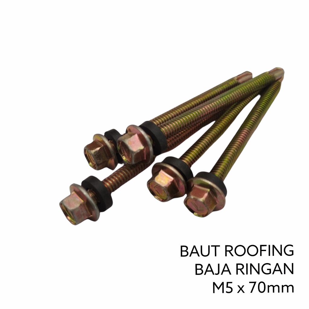 Jual BAUT ROOFING M5 x 70mm LION ROPING ROFING BAUT GALVALUM | Shopee ...