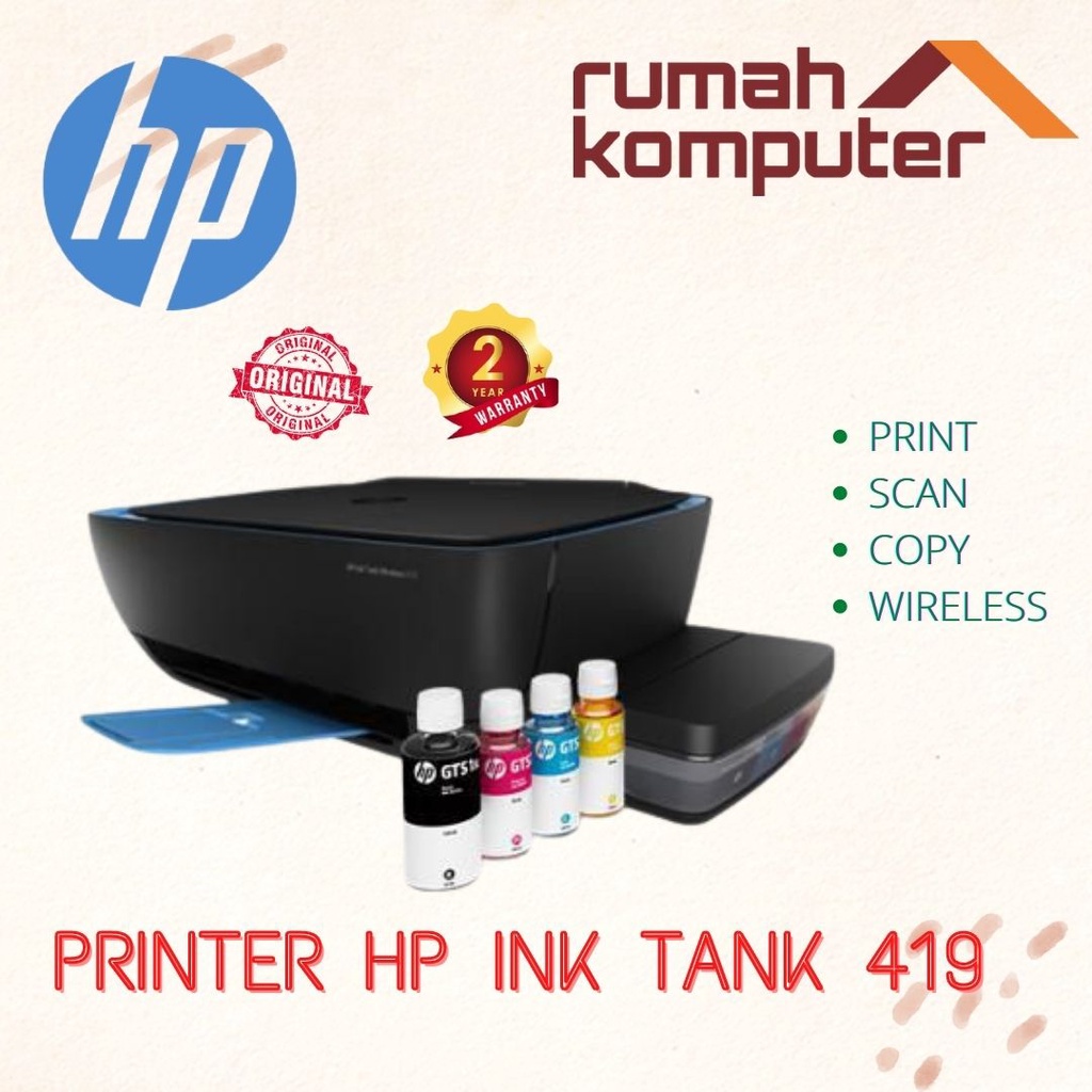 Jual PRINTER HP Ink Tank 419 Wireless All In One (Print, Scan, Copy ...