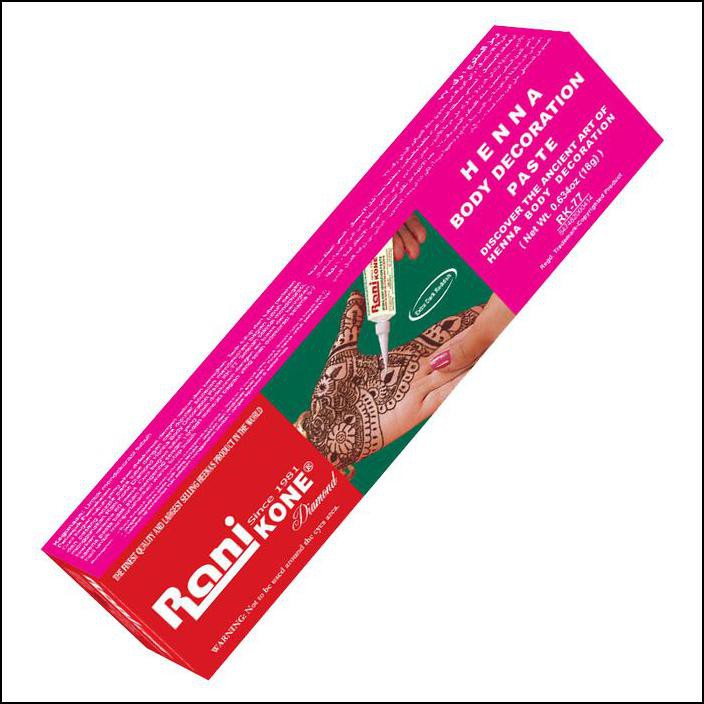 Jual RANI KONE BODY DECORATION PASTE DIAMOND HENNA RK 77 RED PACK (PCS ...