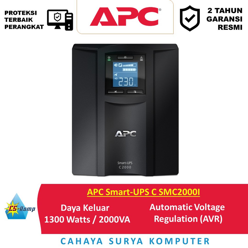 Jual APC Smart-UPS C SMC2000I | 2000VA | 230V | LCD | Shopee Indonesia