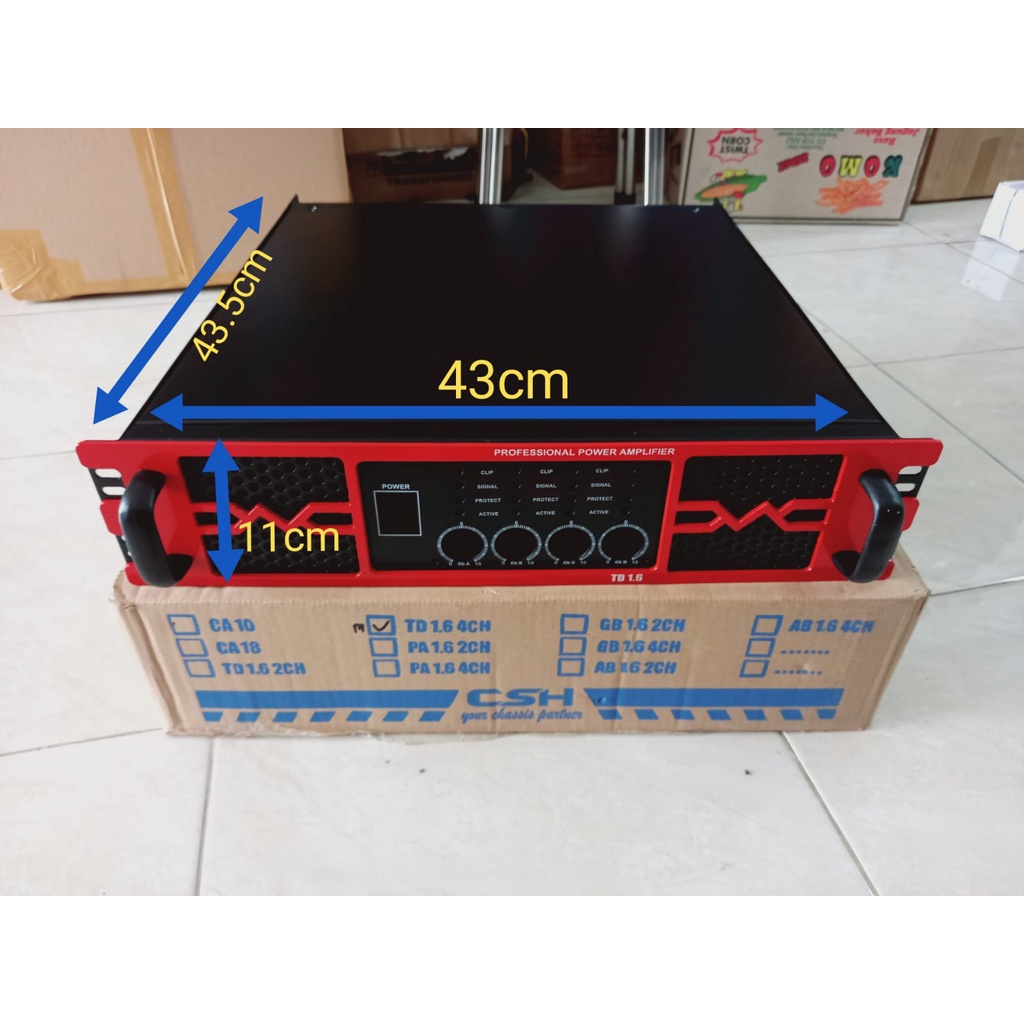 Jual BOX POWER AMPLIFIER 4CH TD 1.6 Box power amplifier 4 channel TD1.6 ...