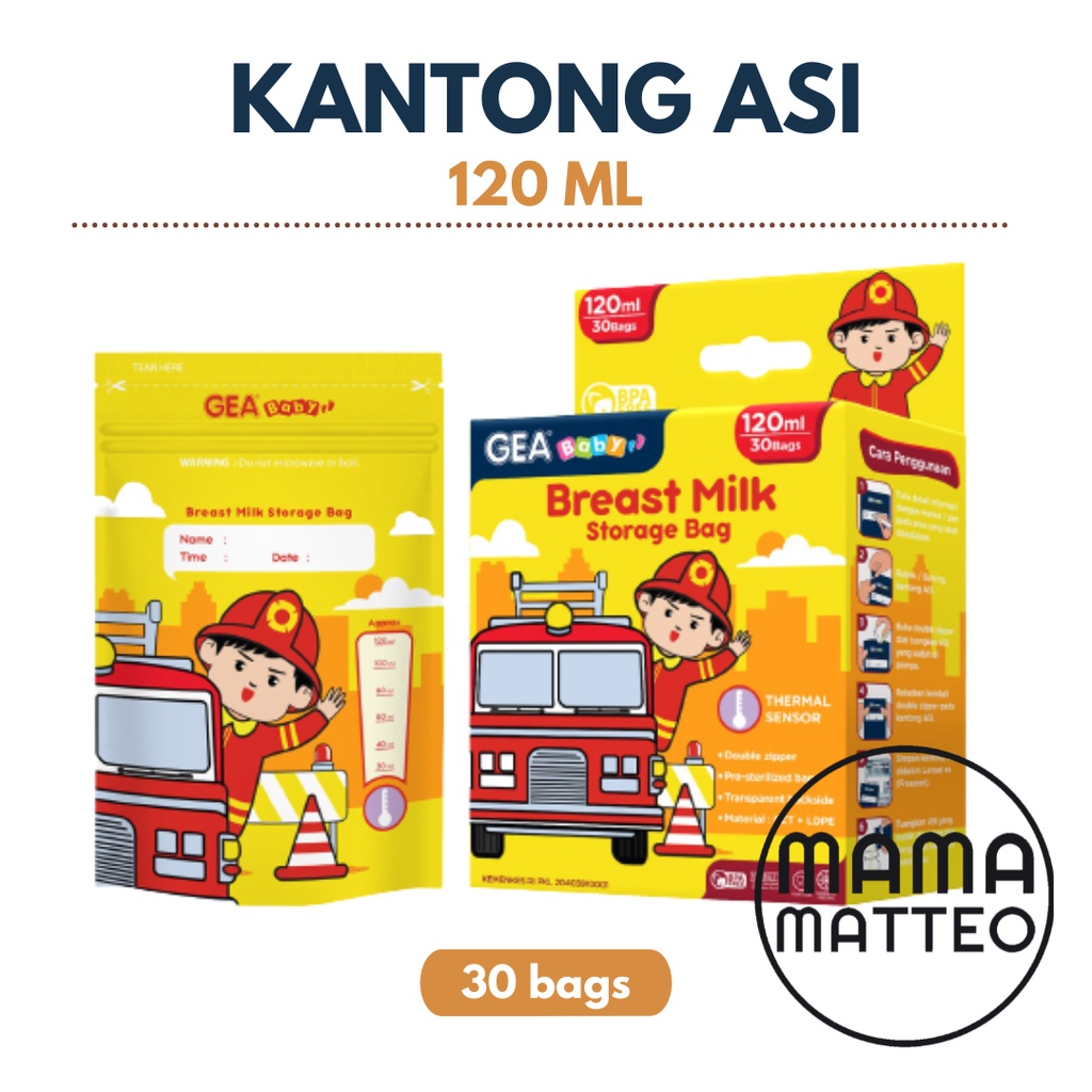 Jual GEA BABY KANTONG ASI 120ml Motif Profesi Pattern Mom & Baby Safari ...