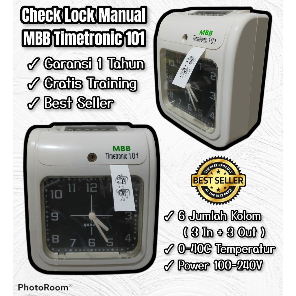 Jual ☑️ MBB ☑️ Mesin Absensi Manual Timetronic 101 Absen Amano Pakai ...