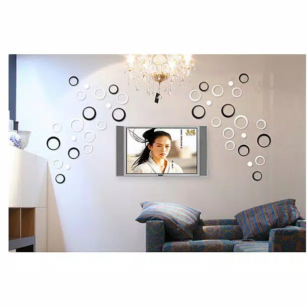 Jual STIKER DINDING 3D WALLPAPER BULAT BAHAN KAYU RINGAN / 3D WALL ...