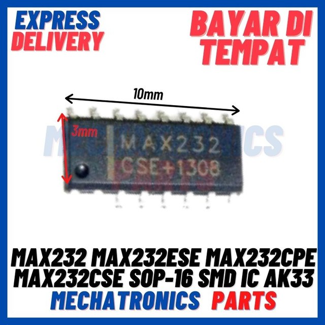 Jual [ICS-9021] MAX232 MAX232ESE MAX232CPE MAX232CSE SOP-16 SMD IC AK33 | Shopee Indonesia