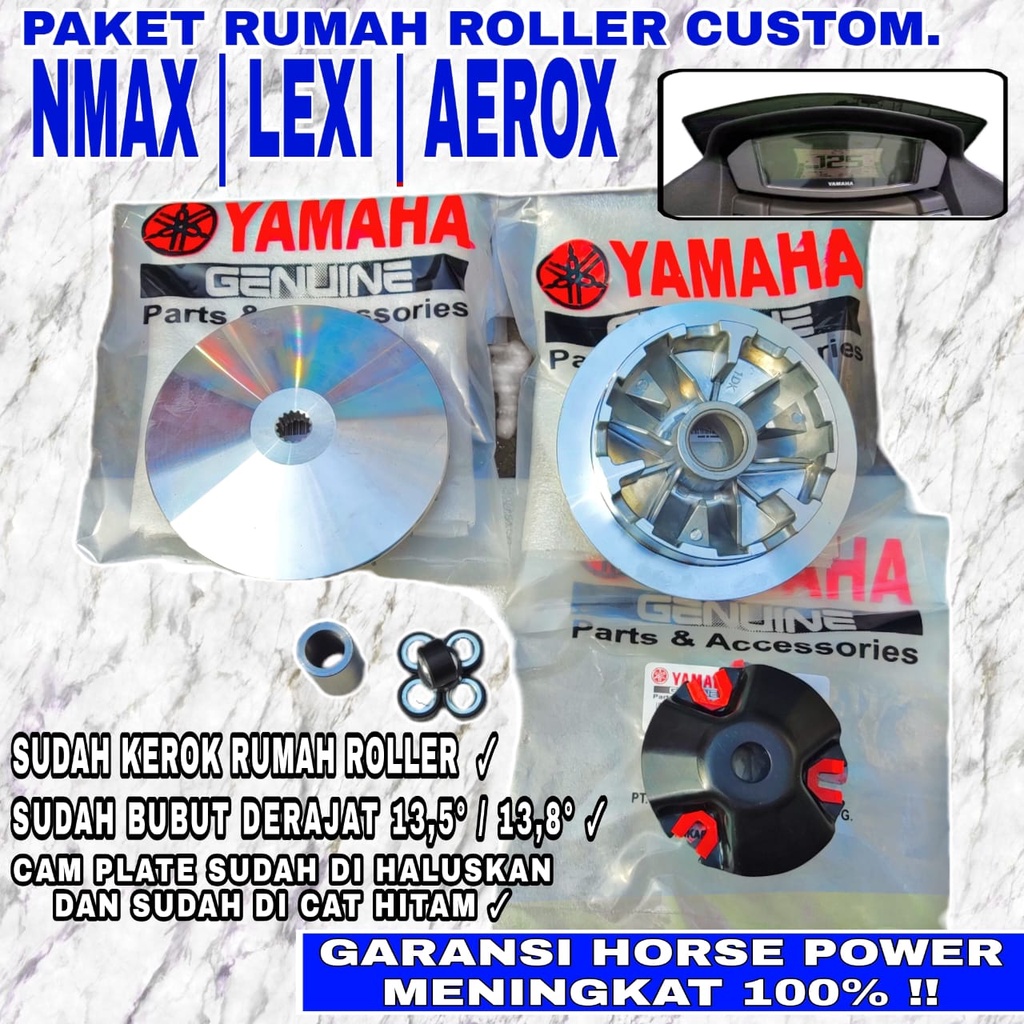 Jual PULLEY CUSTOM MODIF (BUBUT+KEROK JALUR ROLLER+INTERLOCK) NMAX ...