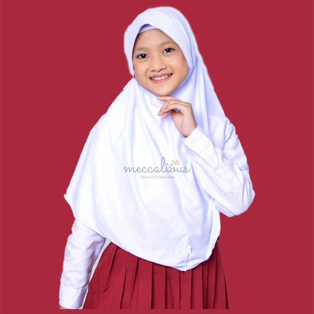 Jual Jilbab Anak Sekolah TK SD SMP SMA Bergo Instan Serut pad Hijab Sekolah Instan Kerudung Anak ...