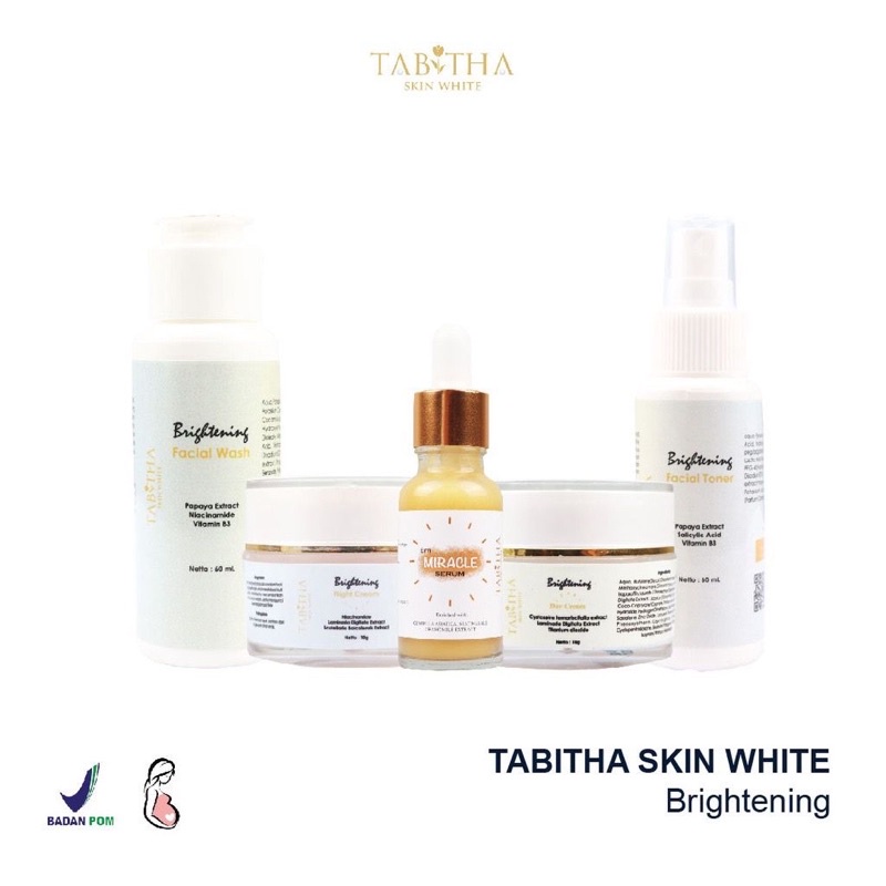 Jual (BPOM)TABITHA SKIN WHITE BRIGHTENING ORIGINAL (per paket/5 macam ...