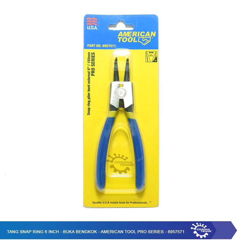Jual Tang Snap Ring 6 Inch - Buka Bengkok - American Tool - 8957571 ...