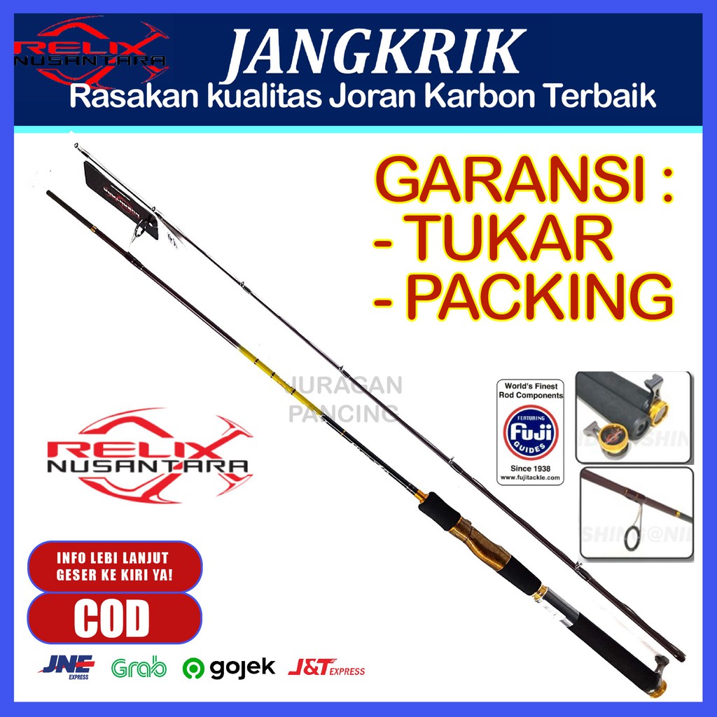 Jual ALAT PANCING FISHING ROD JORAN RELIX NUSANTARA JANGKRIK 602 14 LB ...