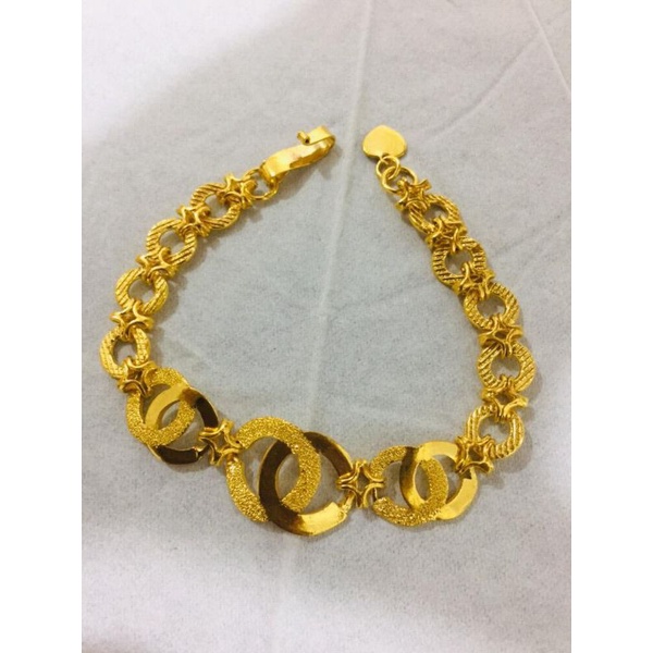 Jual GELANG CHANNEL KOMBI RANTAI BULAT BINTANG LAPIS EMAS CRISTAL ...