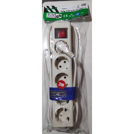 Jual STOP KONTAK + KABEL 5 LUBANG 3 METER COLOKAN LISTRIK STOPKONTAK | Shopee Indonesia