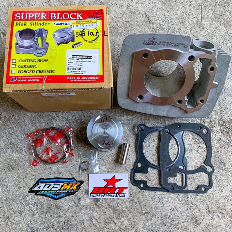 Jual Blok CRF 150 BRT Ceramic 66 68 72 New Megapro Verza CRF 150L Block | Shopee Indonesia
